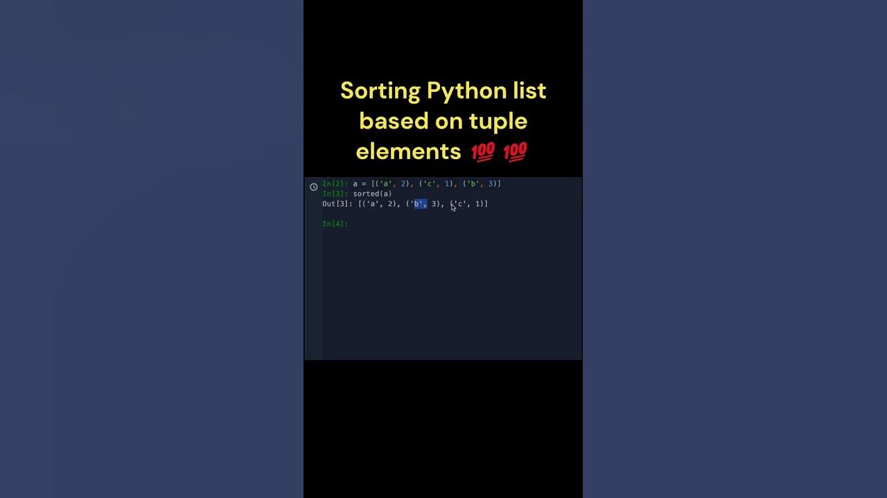 Sorting Trick In Python💥💥 Python Coding Programming Pythontutorial Youtube