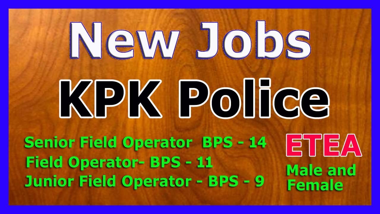 KPK Police New Jobs opportunities : counter terrorism department KPK ...