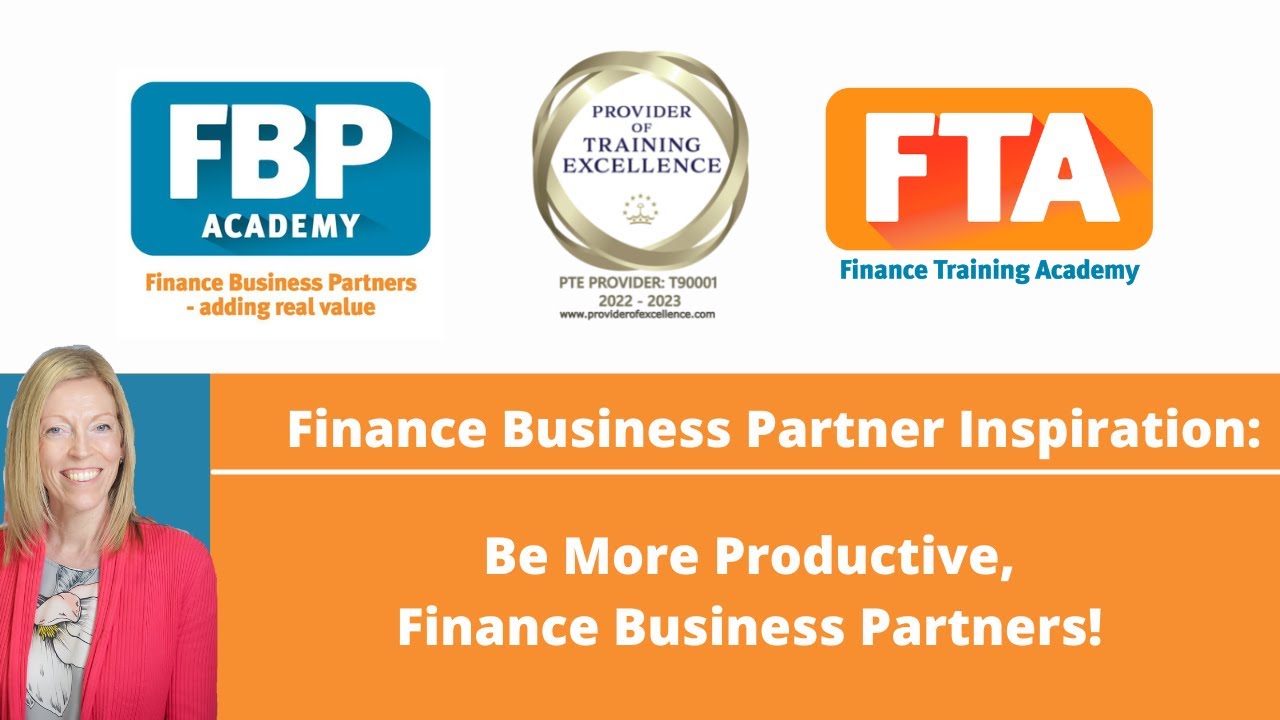 Be More Productive, Finance Business Partners! - YouTube