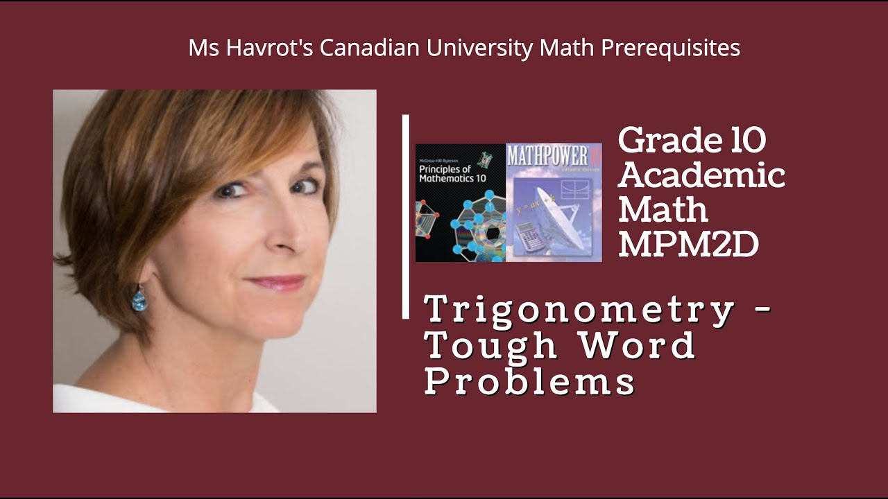 Grade 10 Trigonometry Tough Word Problems YouTube Grade 10 Trigonometry Tough Word Problems YouTube