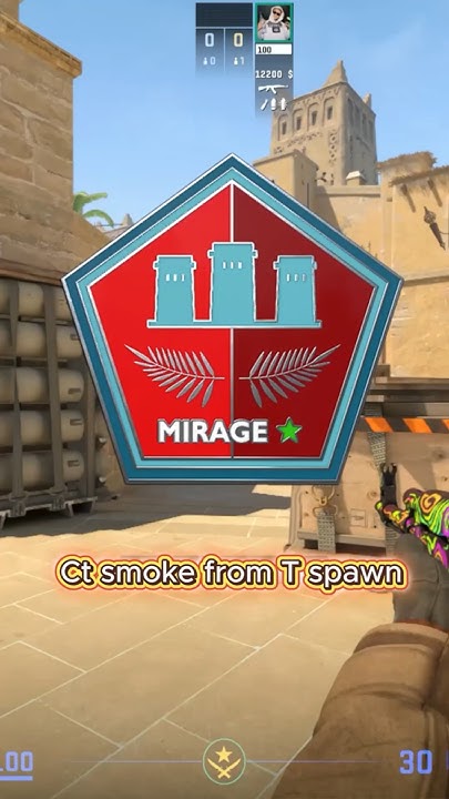 Cs2 Mirage, smoke Ct from T spawn - YouTube