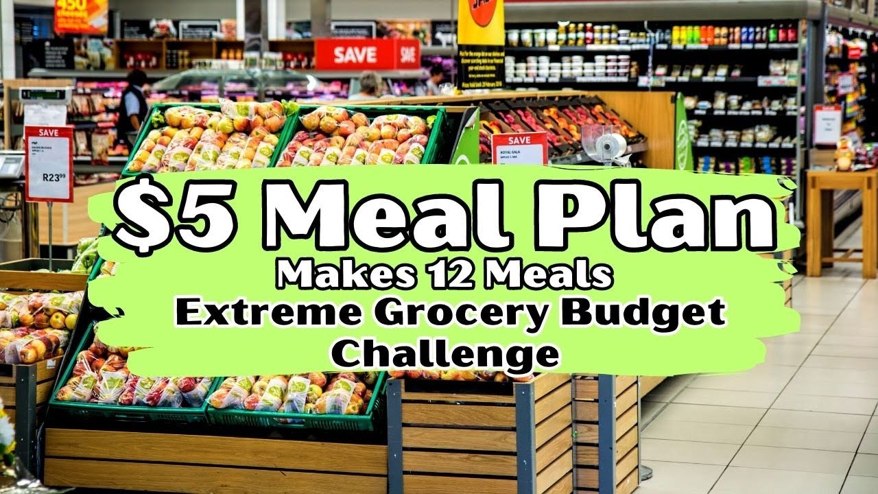 $5 EXTREME EMERGENCY BUDGET CHALLENGE | $5 Meal Plan | Lunch & Dinner ...