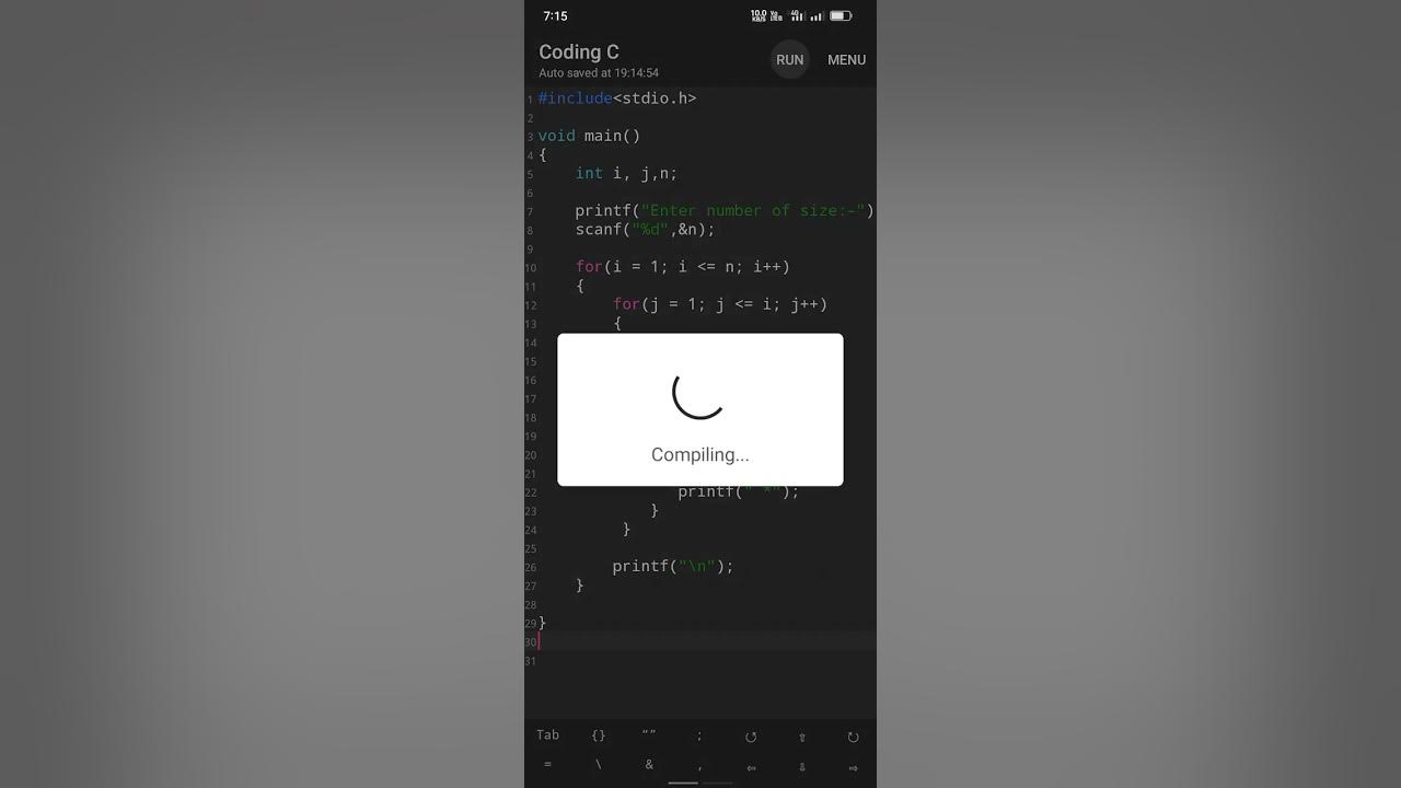 Pattern Program C Programming Shorts Coding Youtube 