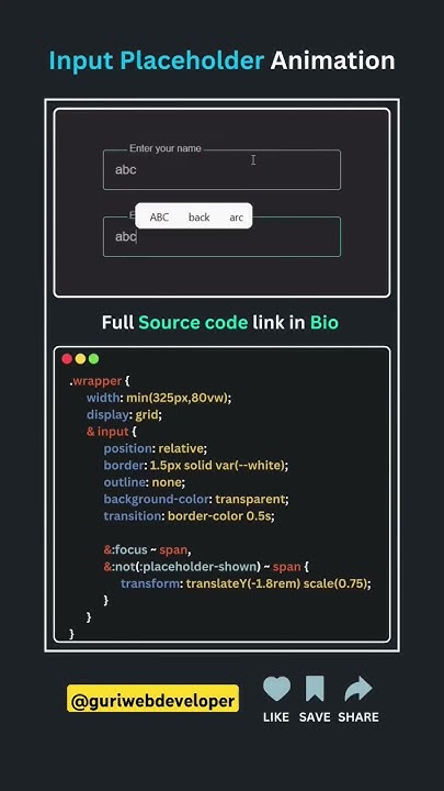Form Animation Coding Html Css Javascript Shorts Ytshorts Viralvideo Python Webdesign