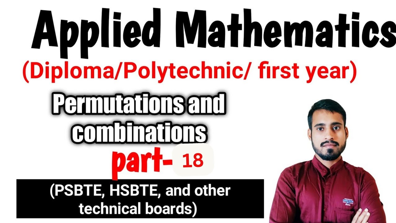 diploma maths | permutations and combinations | part -18 - YouTube