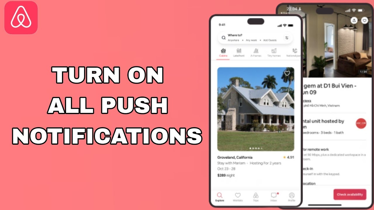 How To Turn On All Push Notifications On Airbnb App - YouTube