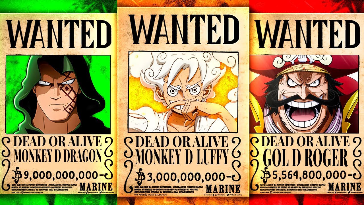 ATUALIZADO: AS 15 MAIORES RECOMPENSAS EM ONE PIECE | NOVA RECOMPENSA DO ...