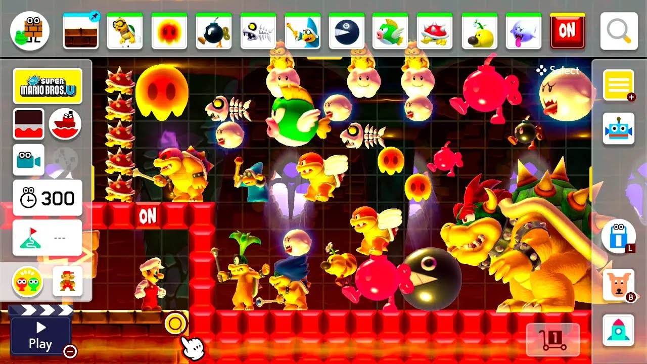 Super Mario Maker 2 Wii - All Bosses Course Maker (NSMBWII Theme ...