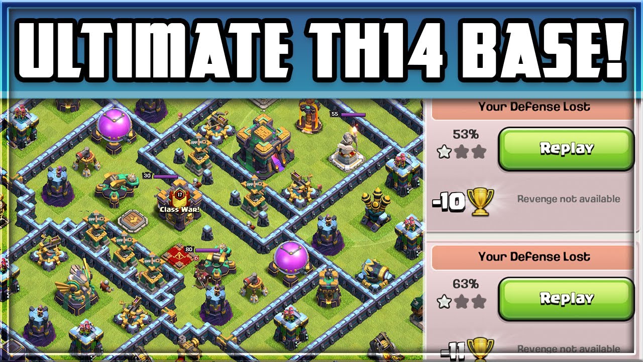 20 ATTACKS = 6 X 1 STAR!!! BEST TH14 Base With Link | Town Hall 14 Base ...
