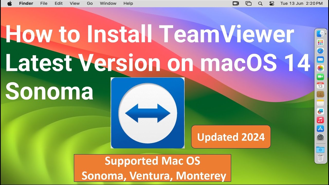 How to Install Team viewer Latest Version on macOS 14 Sonoma !! Updated ...