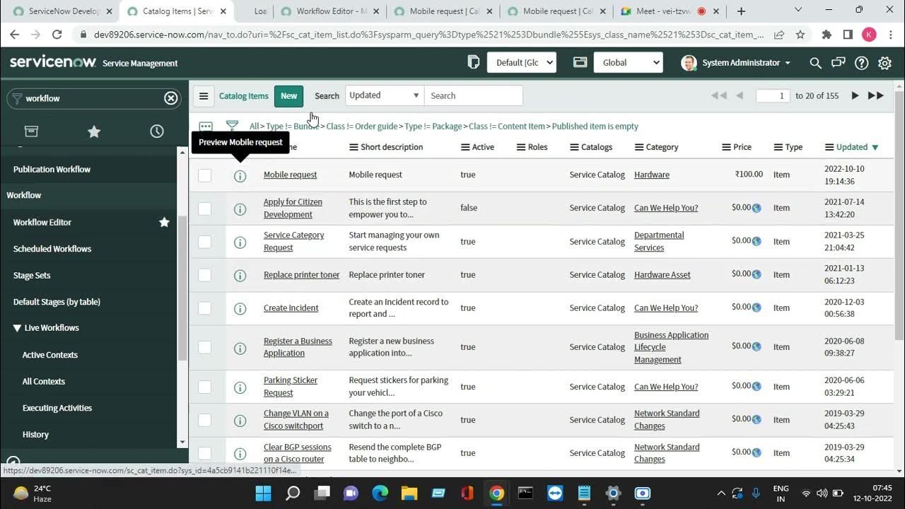 ServiceNow Service Catalog II - YouTube