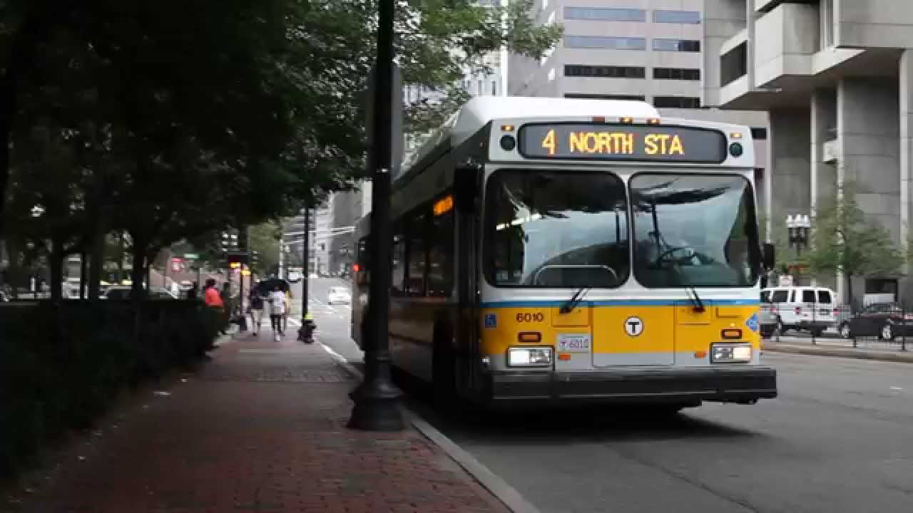 MBTA New Flyer C40LF 6010 on Route 4 to NORTH STATION - YouTube