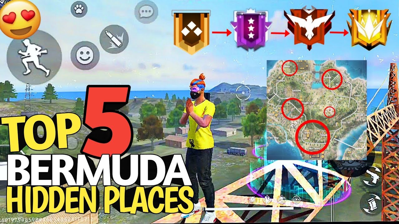 TOP 5 HIDDEN PLACES IN BERMUDA#freefire#garenafreefire#freefireindia#freefiremax#tipsandtricks# ...