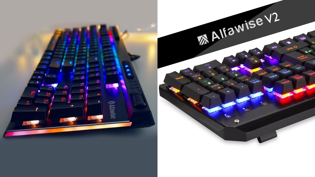 ALFAWISE V2 RGB | TECLADO MECÂNICO BOM E BARATO E ABNT2 PORTUGUÊS - YouTube