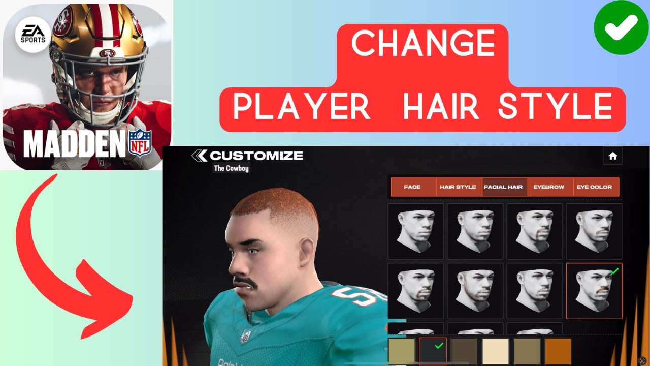 How to Change Player hair style and Facial Hair in Madden NFL 25 Mobile ...