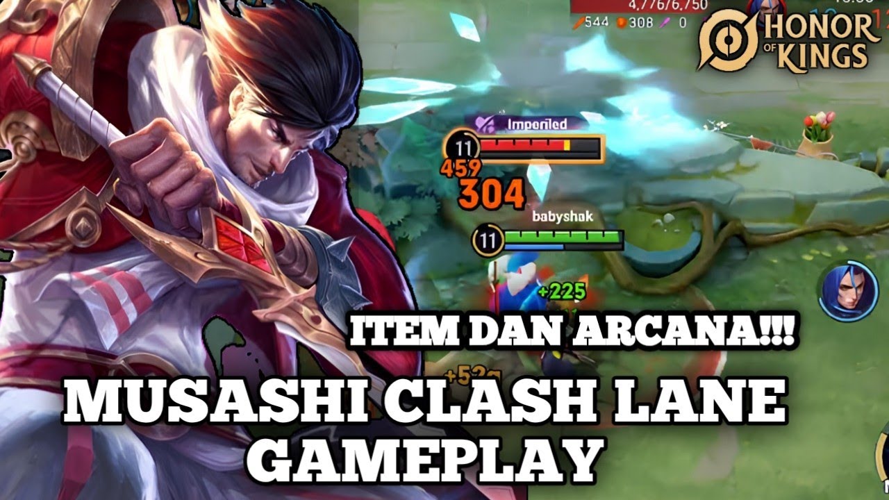 Musashi Clash Lane Gameplay Item dan Arcana - Honor of Kings Indonesia ...