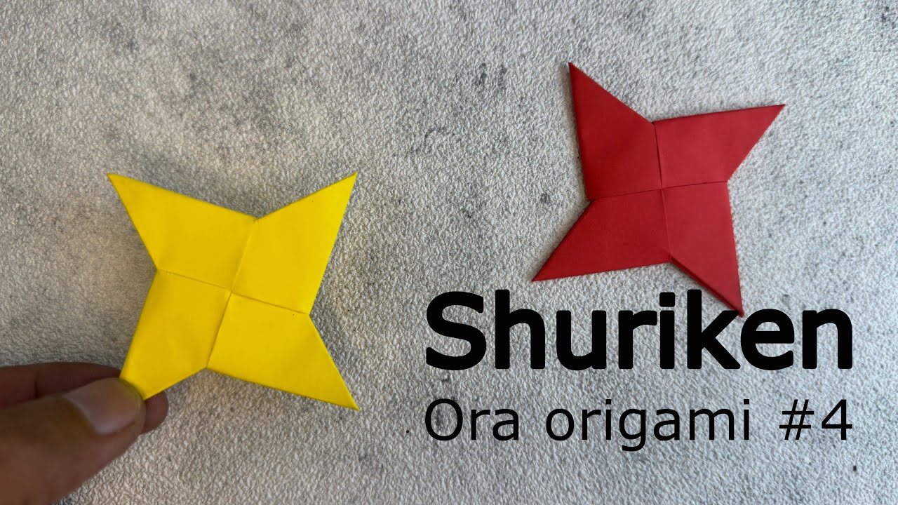 Origami Shuriken: Easy Tutorial for Beginners (DIY Ninja Star Project) #4 - YouTube