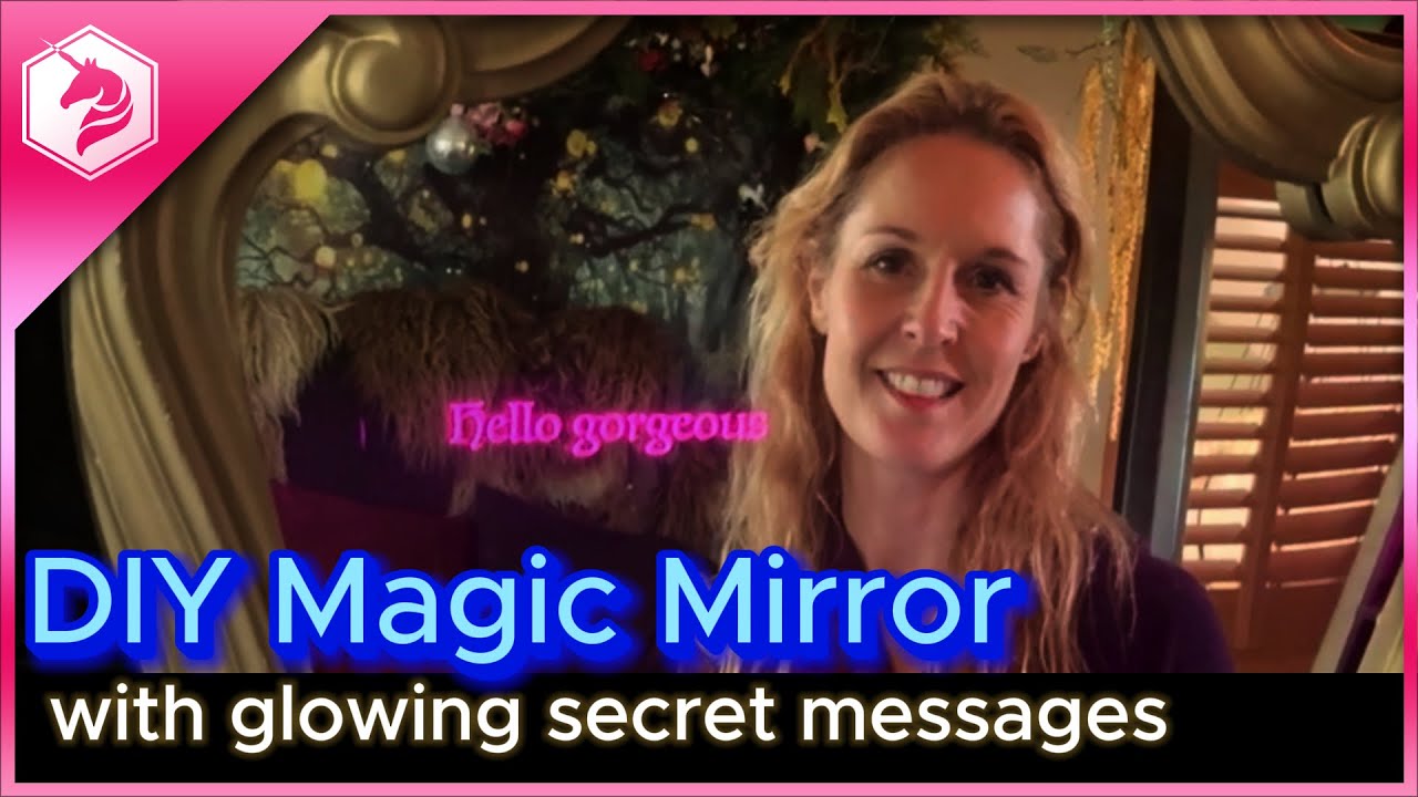 DIY Magic Mirror with Glowing Secret Messages #adafruit #wled - YouTube