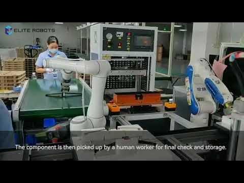 Collaboration of Elite EC66 Robot and SCARA robot - YouTube