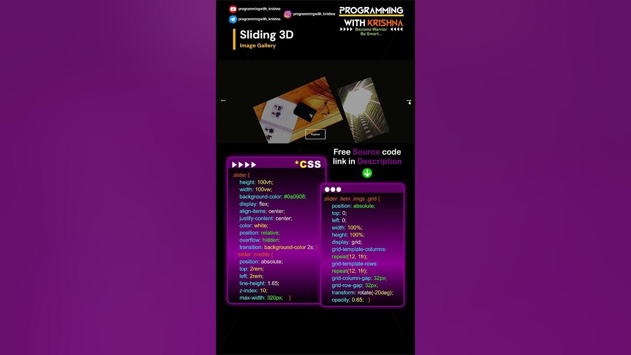 Image Gallery Html Css Js Programmingwithkrishna Html Css