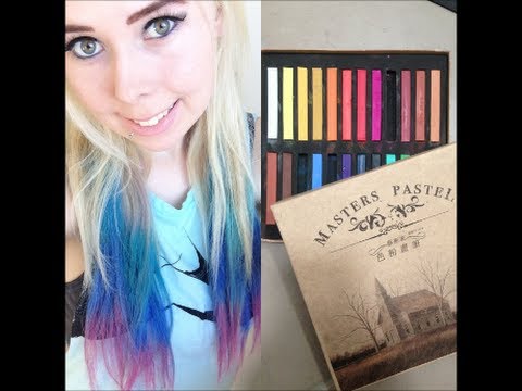 dip dye hair tutorial with chalk - YouTube