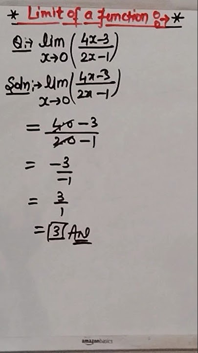 Limit of a function by factorisation method - YouTube