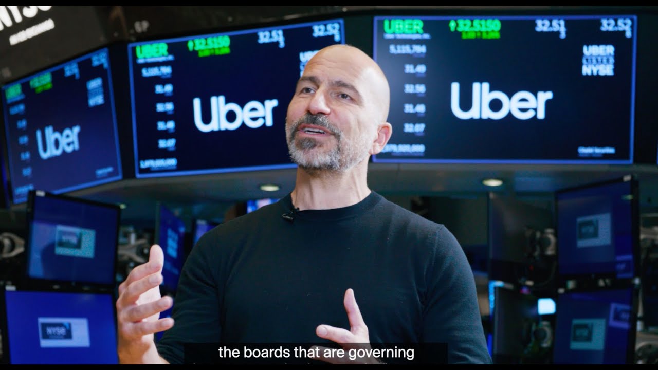 Uber CEO Dara Khosrowshahi at the NYSE - YouTube