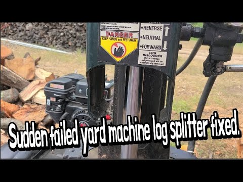 Sudden failed yard machine log splitter fixed. - YouTube