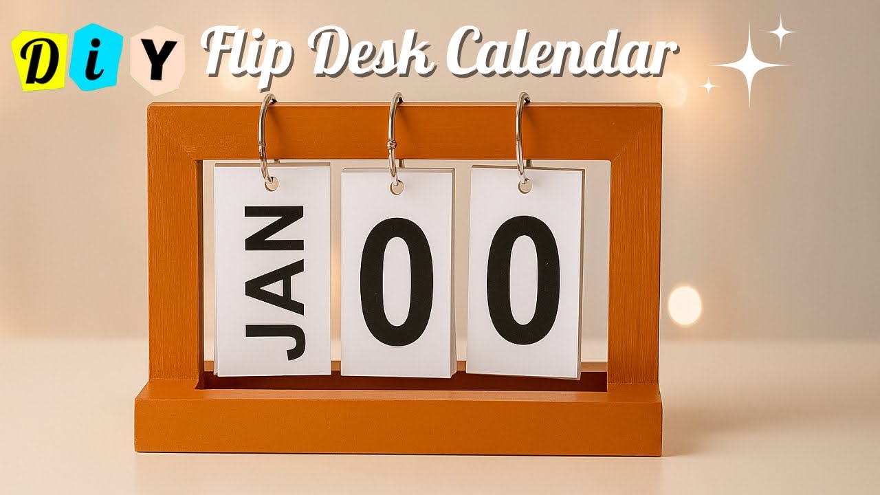 DIY Flip Desk Calendar | Easy Aesthetic Desk Decor Idea for 2025 📅 ...