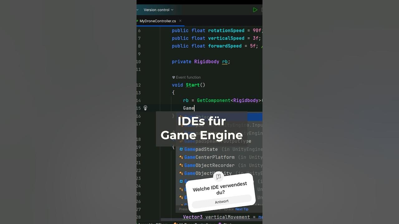 3 besten IDEs für Game Engines #gaming #programming #programmer - YouTube
