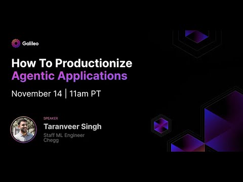 How To Productionize Agentic Applications - YouTube