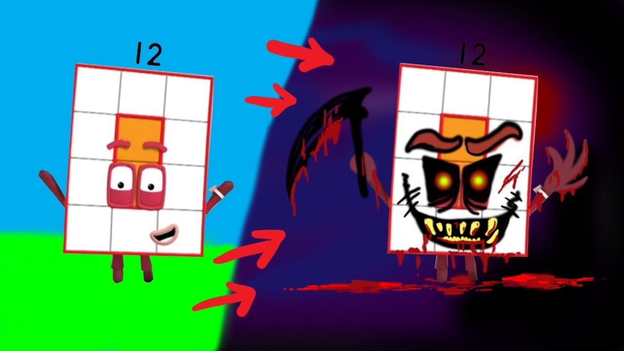 Numberblocks - Number 12 As HORROR VERSION ! | Learn to Count - YouTube