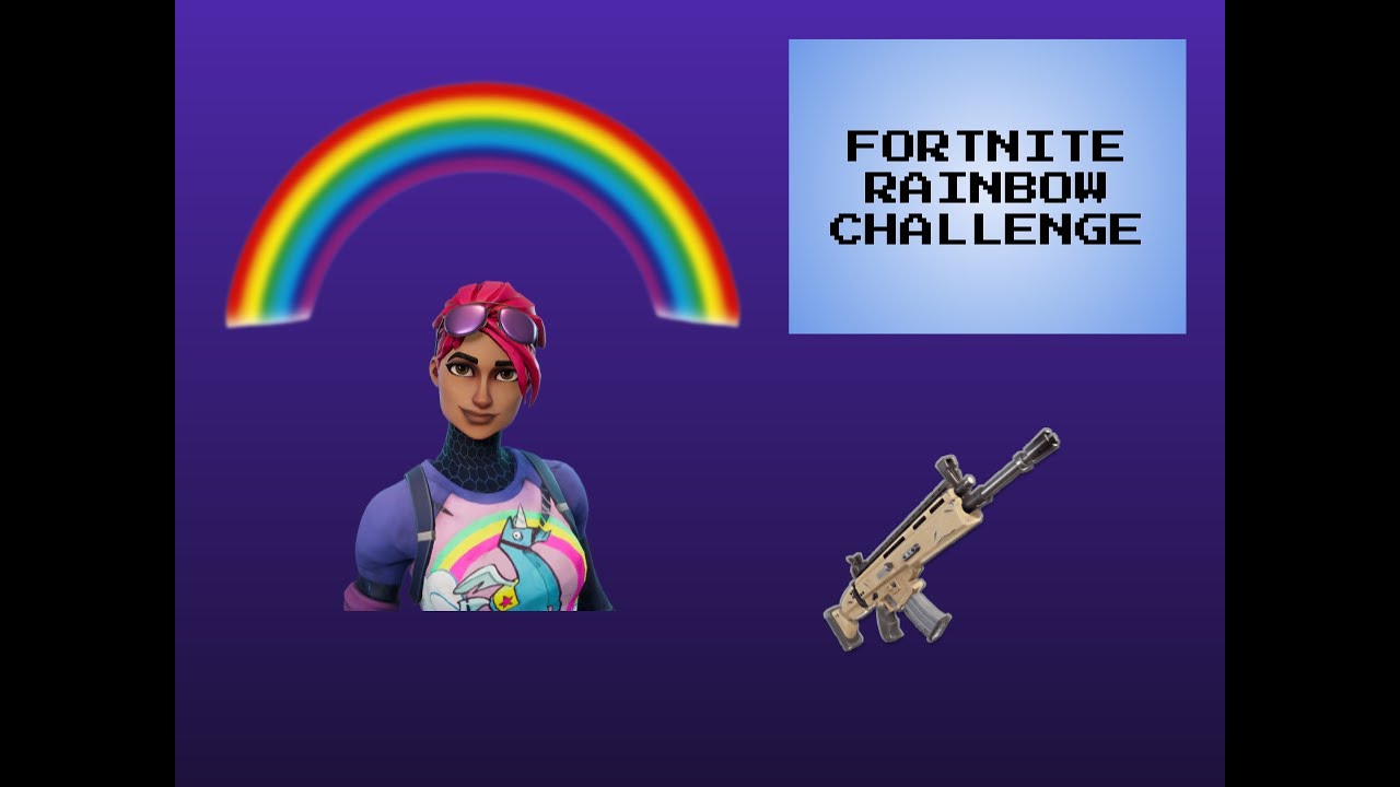 RAINBOW CHALLENGE IN FORTNITE!! - YouTube