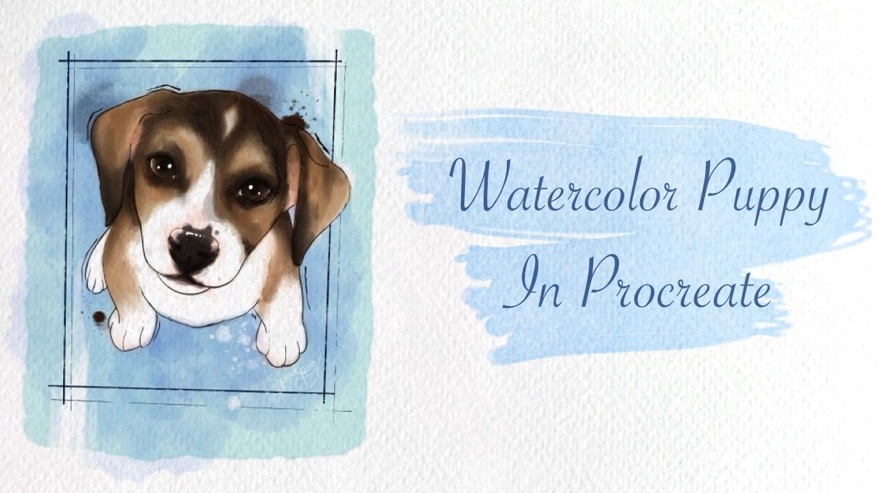Watercolor Pet Portrait in Procreate (Step by Step) - YouTube