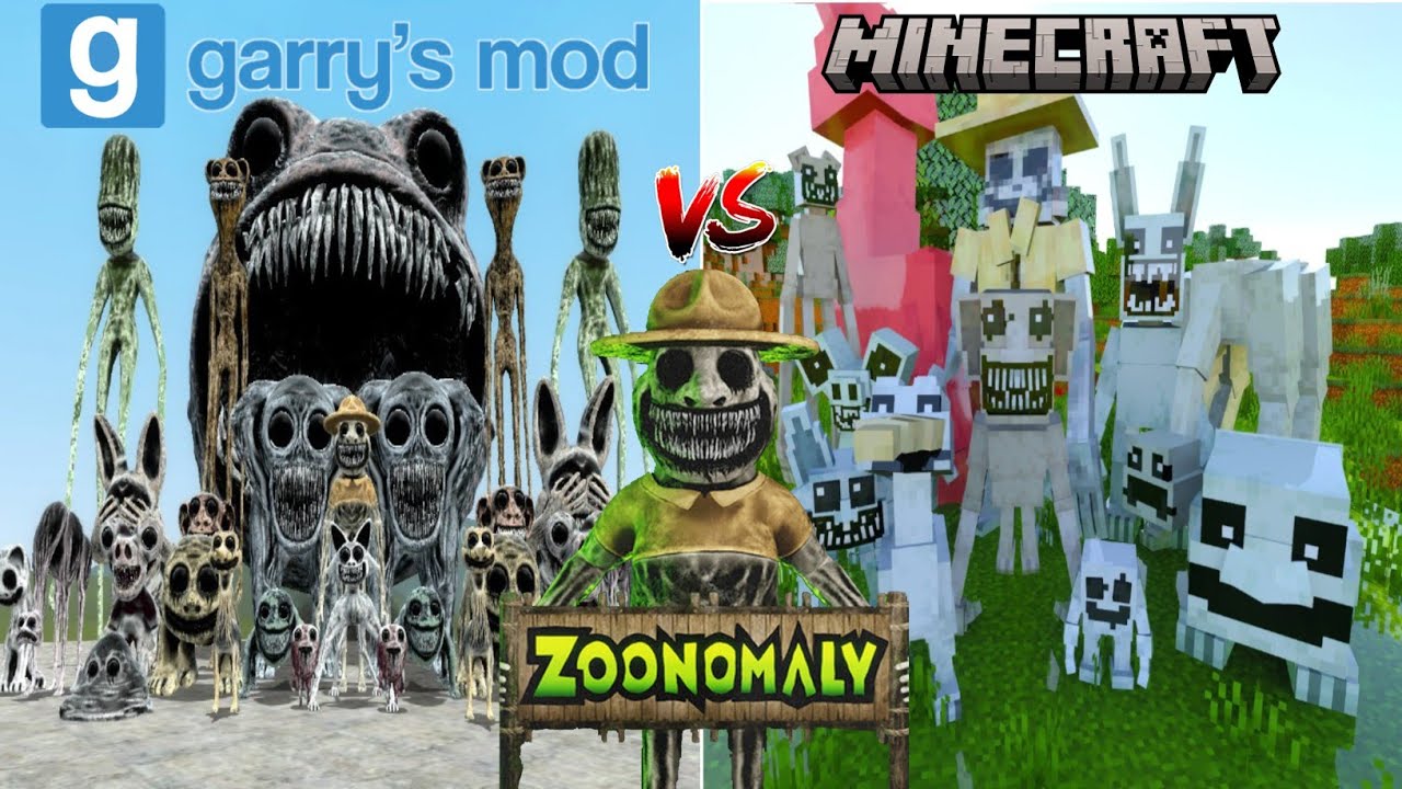 PERBANDINGAN MONSTER ZOONOMALY VERSI GARY'S MOD DAN VERSI MINECRAFT ...