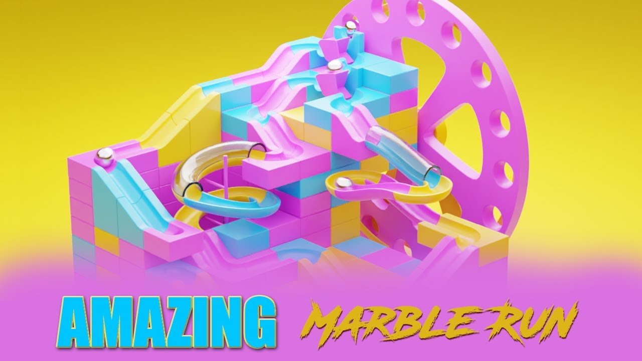 AMAZING Colorful MARBLE RUN Machine - YouTube