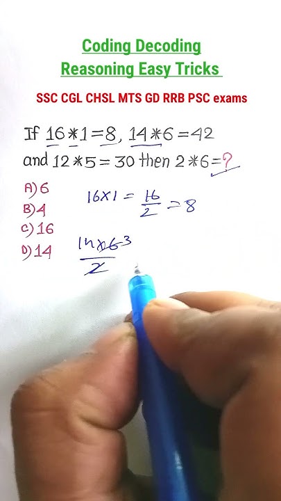 Coding Decoding Coding Decoding Reasoning Tricks Reasoning For Ssc Gd Chsl Mts Wbpsc Youtube