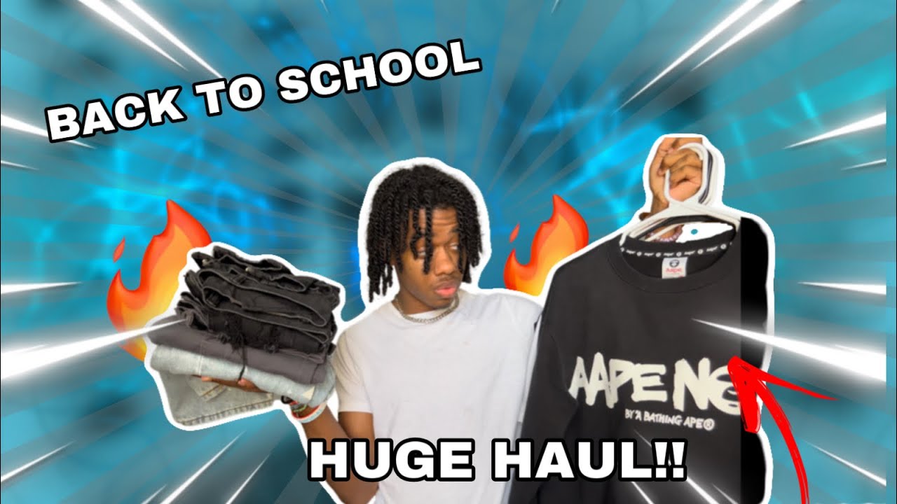BACK TO SCHOOL TRY ON HAUL🔥!! (MNML.LA, BAPE, SHEIN + MORE) - YouTube