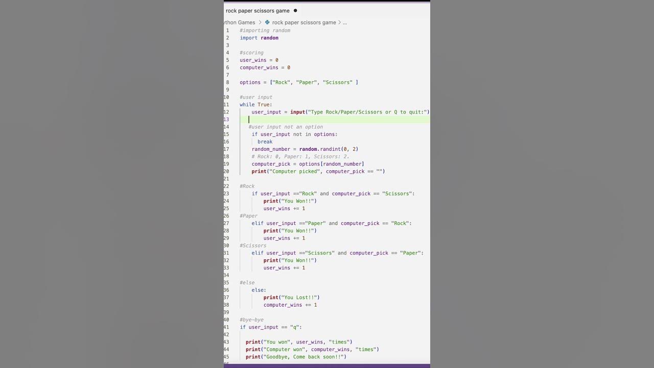 Python Magic Create an Amazing Rock Paper Scissors Game! #codelikeapro ... Python Magic Create an Amazing Rock Paper Scissors Game! #codelikeapro ...