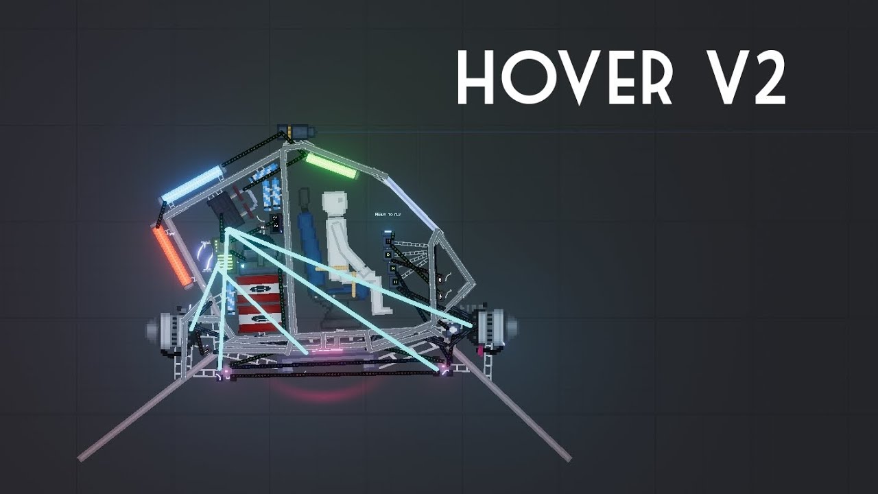 flying hover vehicle (hover v2) - people playground - YouTube