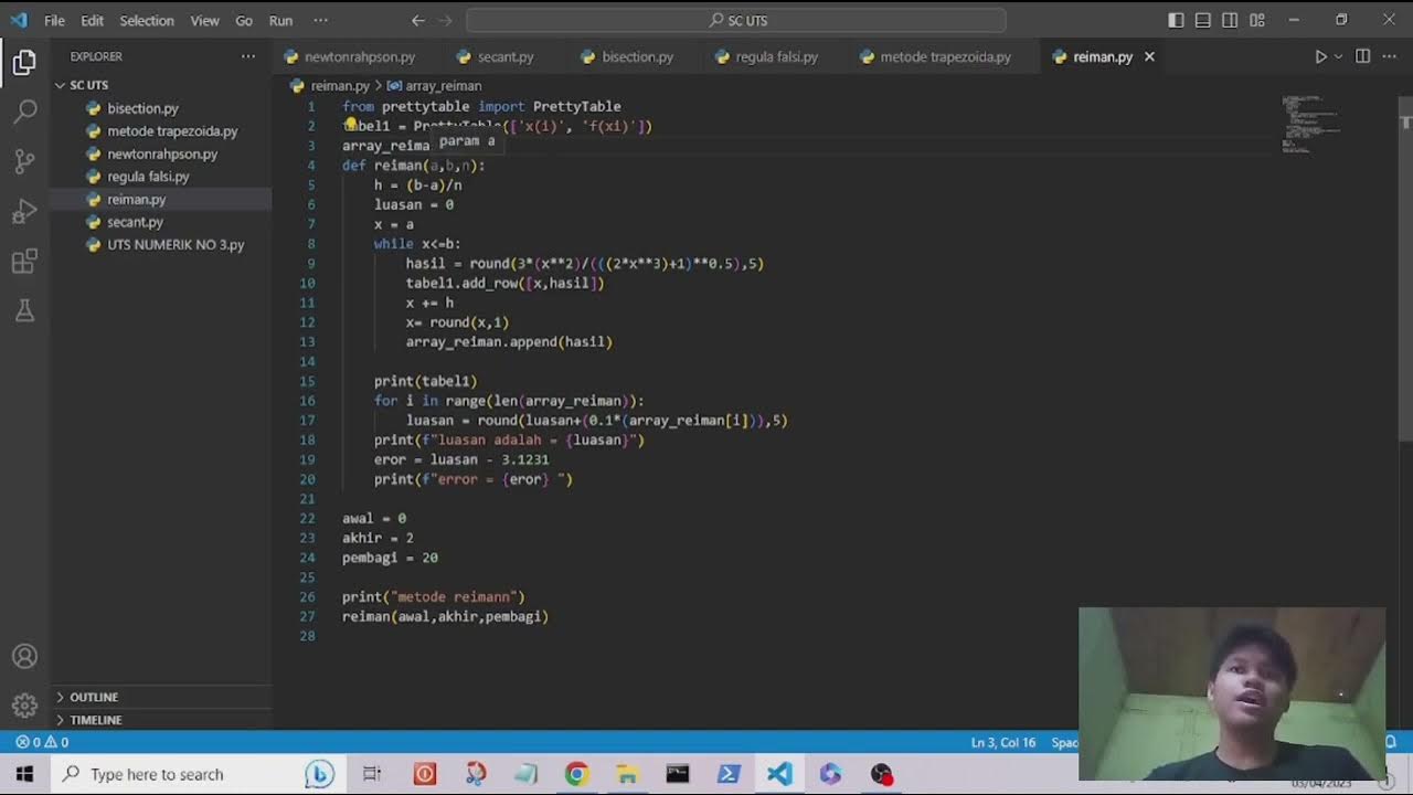 Metode Numerik - Metode Reimann dan Metode Trapezoida dalam Python - YouTube
