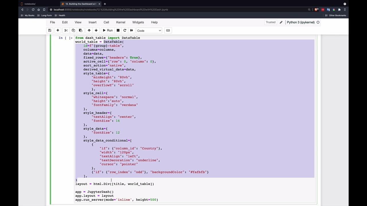 05 Creating a Data Table - YouTube