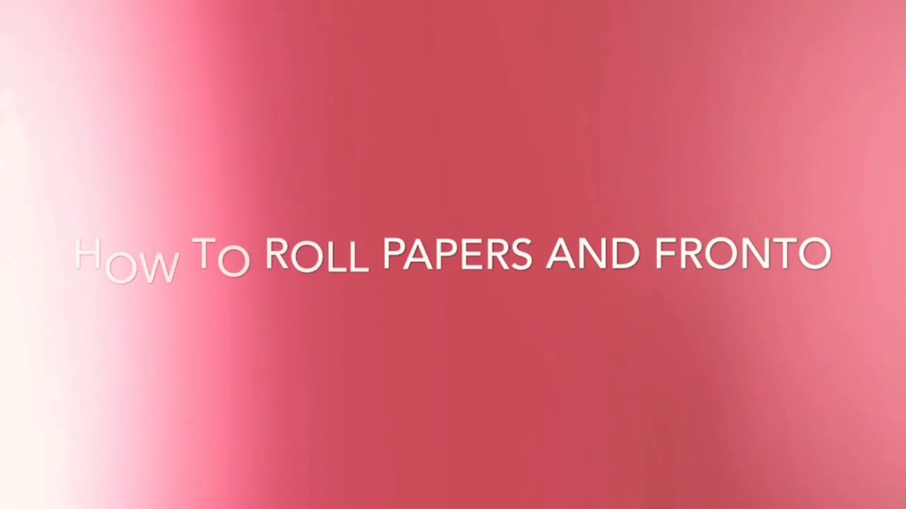 How to roll a spliff (paper and fronto) - YouTube