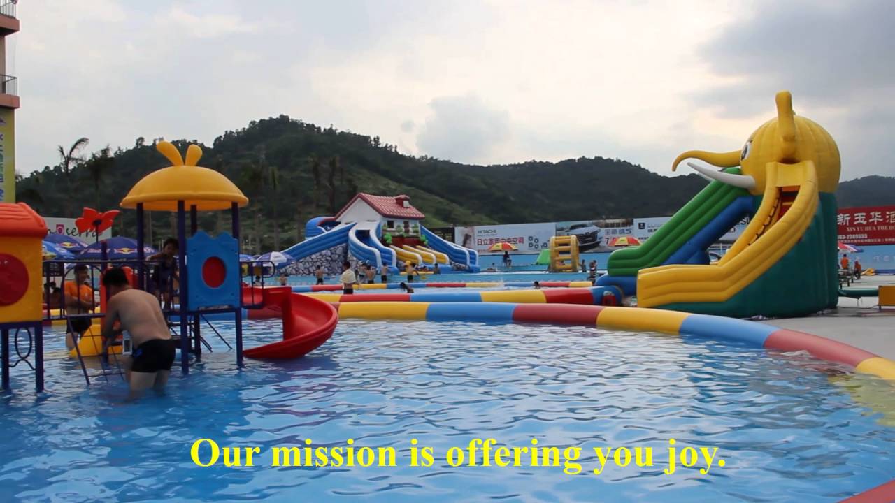 huayu inflatable water park - YouTube