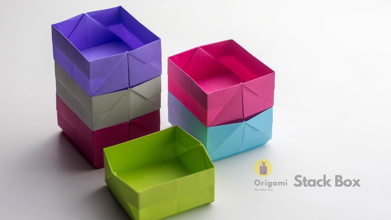 Origami Stack Box | Paper Craft | DIY - YouTube