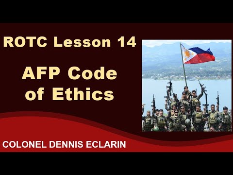 ROTC Lesson 14: The AFP Code of Ethics - YouTube