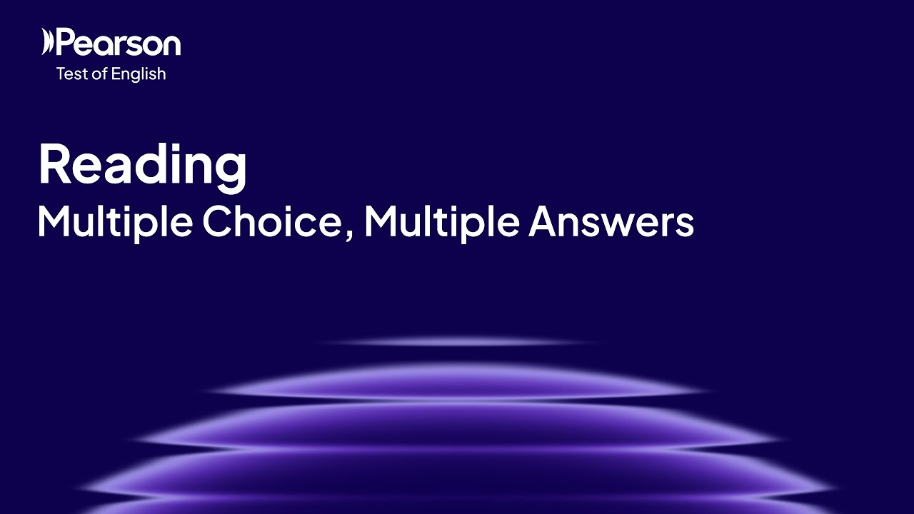 PTE Academic | Reading | Multiple Choice, Multiple Answers - YouTube