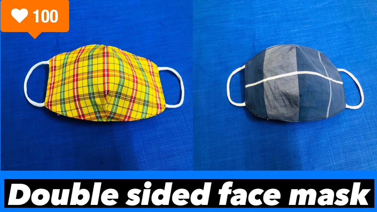 3 मिनट में बनाए double sided face mask 😷 - YouTube