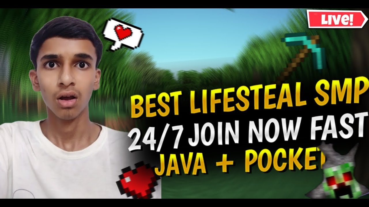 Minecraft live 24/7 Minecraft Public Lifesteal Smp Java + Pocket ...