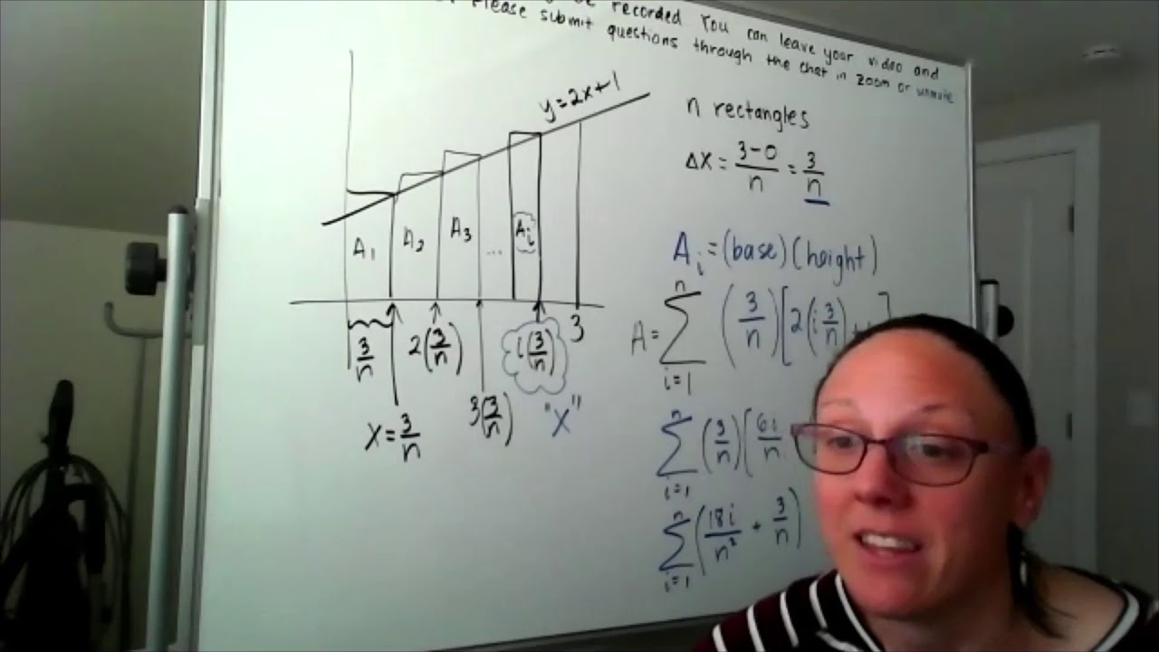 Riemann Sum - finding area calculus style - YouTube